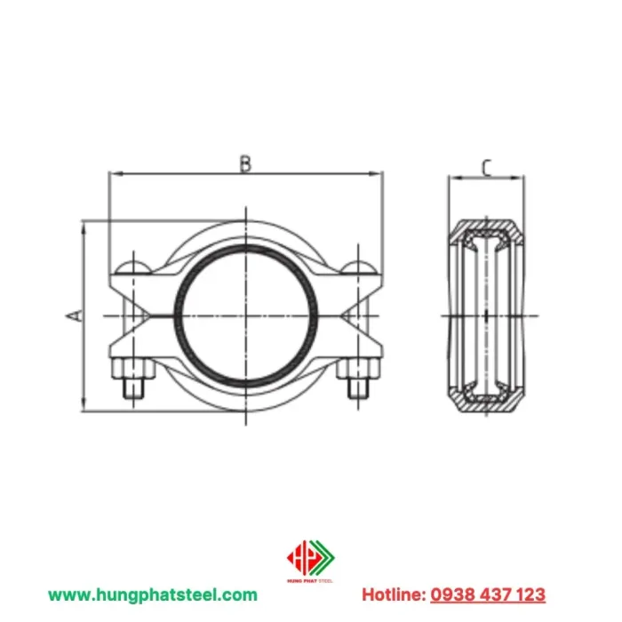 Khớp nối mềm kiểu mỏng 1NX - Thép Hùng Phát