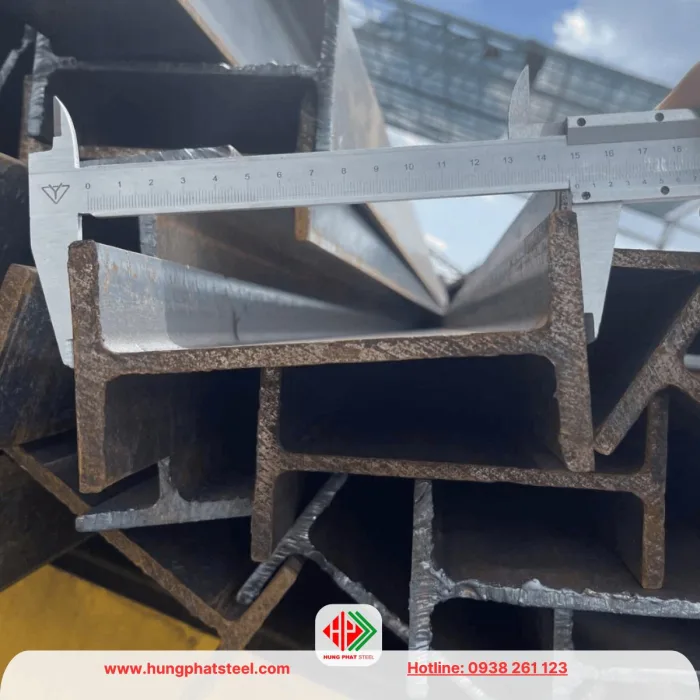 Thép hình I150 x 75 x 5 x 7mm Tiêu chuẩn SS400/A36 - Thép Hùng Phát