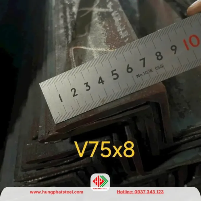 Thép hình V75 (Sắt V75x75) - Thép Hùng Phát